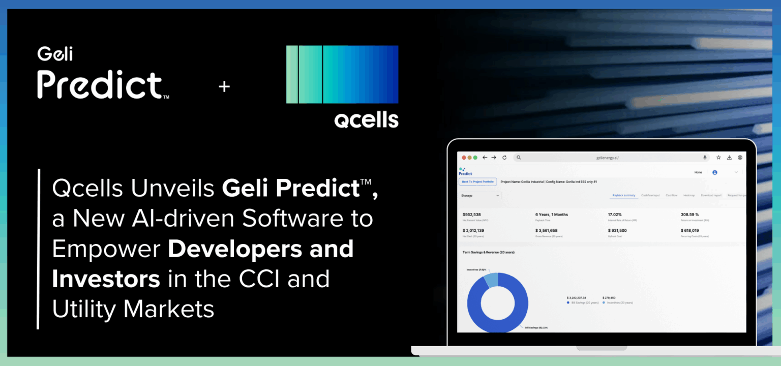 Qcells Unveils Geli Predict™ Software to Meet Growing Clean Energy Demands